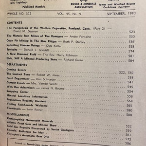 Rocks & Minerals Magazine Choose Edition From 1970 - Mineralogy ...