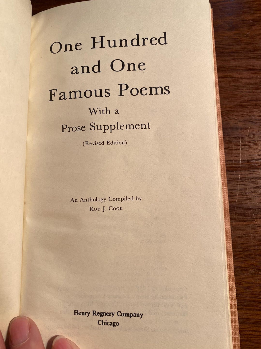 101 Famous Poems With a Prose Supplement Pick: Hardcover or Paperback ...