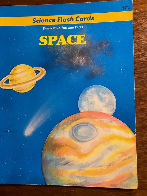 Space Science Flash Cards Astronomy Fun and Facts 1988 | Etsy