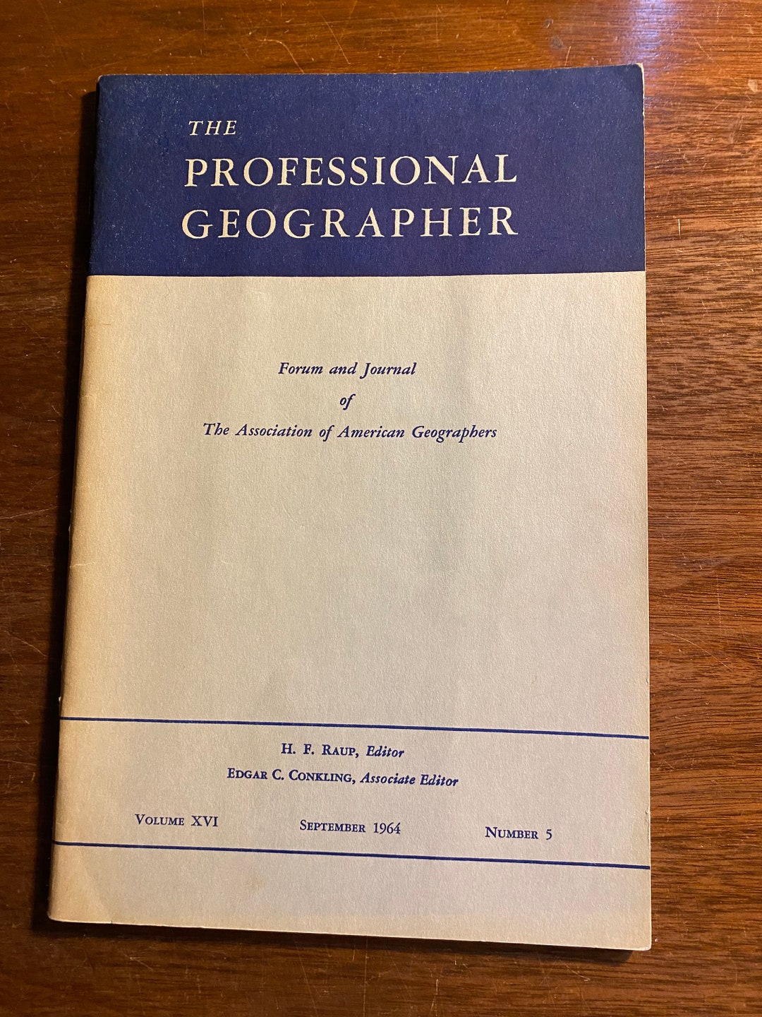 The Professional Geographer Forum Journal / Magazine September 1964 Vol ...