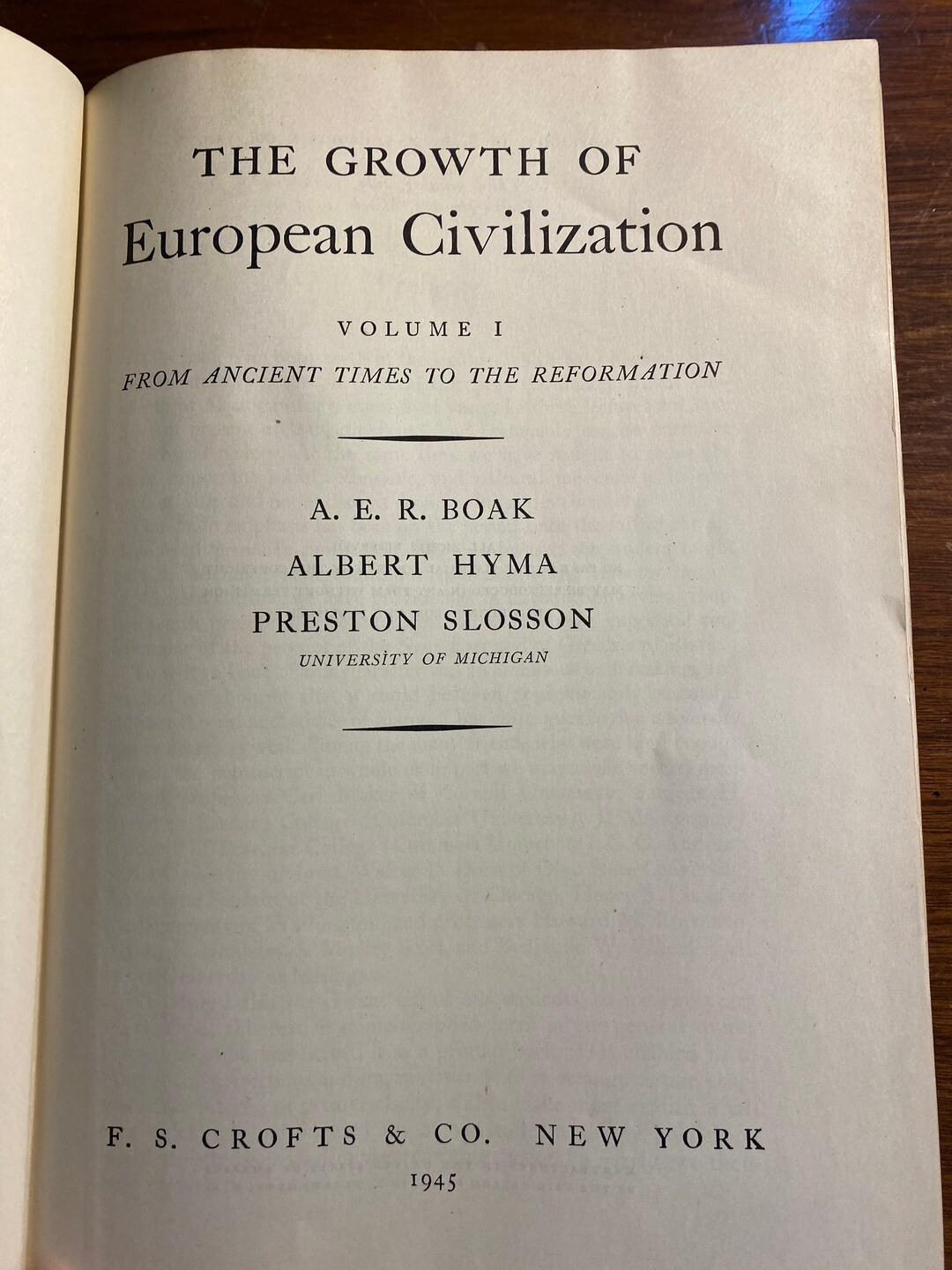 Growth of European Civilization Volume I From Ancient Times to the ...