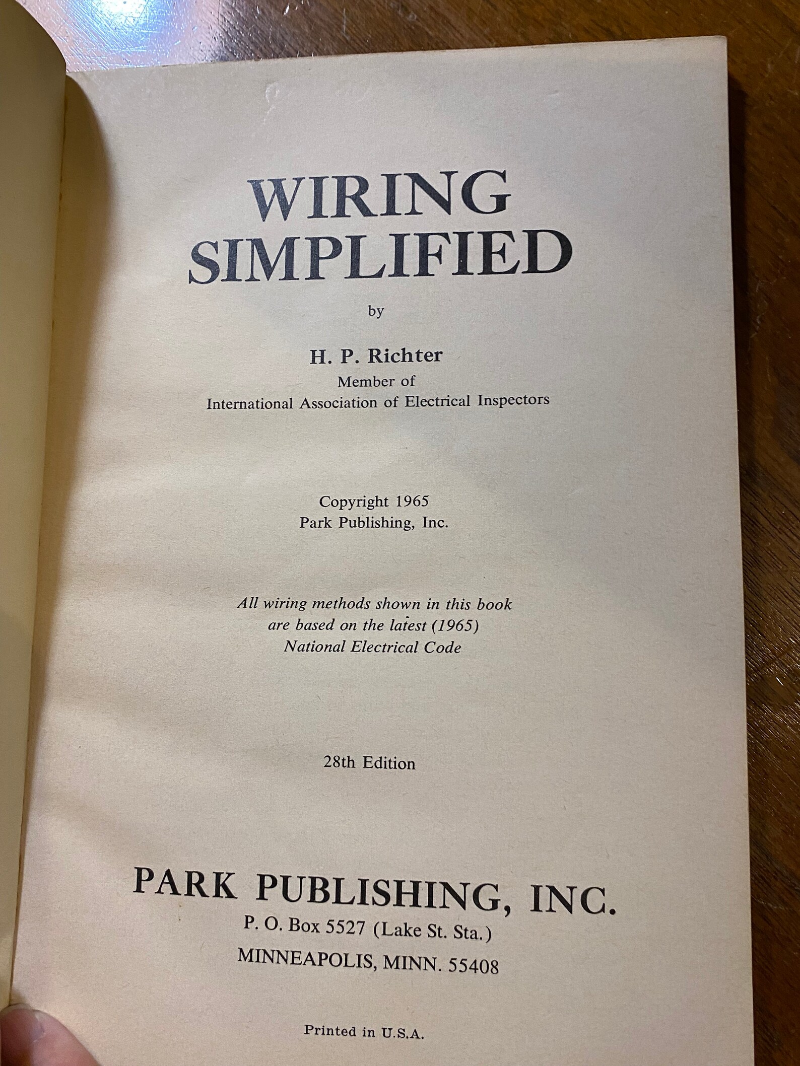 Wiring Simplified Electrical Guide DIY H P Richter 1965 Basic ...