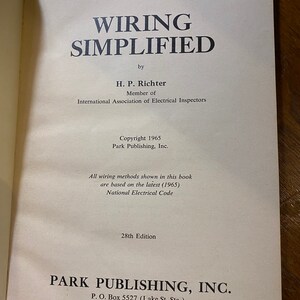 Wiring Simplified - Electrical Guide - DIY - H P Richter - 1965 - Basic ...