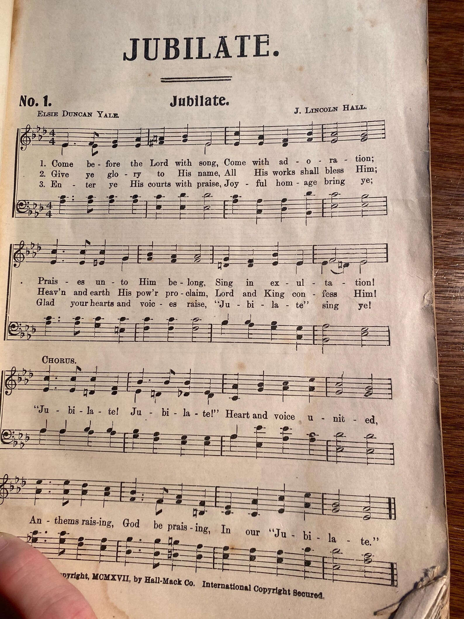 Jubilate Sunday School Hymnal 1917 - J Lincoln Hall / C Autin Miles ...