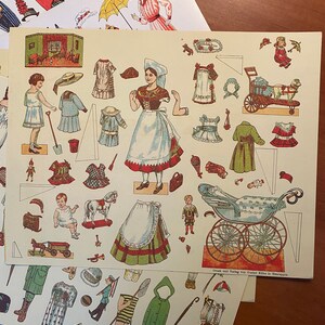 Vintage German Paper Doll Sheets - Truck Und Verlag Von Gustav Kuhn in ...