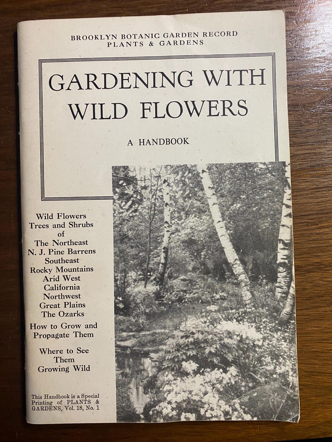 Handbook on Gardening With Wild Flowers - Brooklyn Botanic Garden ...