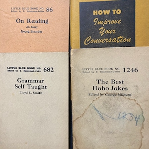 Rare Pamphlet Little Blue Book Choose Title: Conversation, Grammar ...