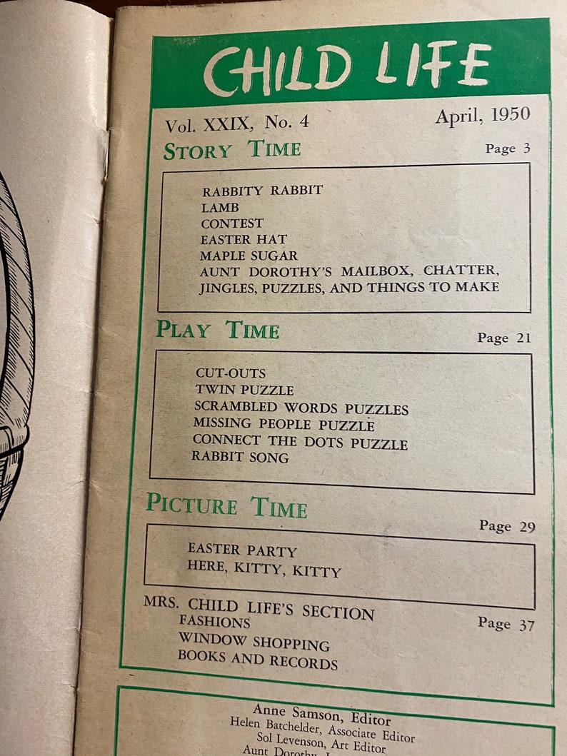 Child Life Magazine for Young Children and Their Mothers - Etsy