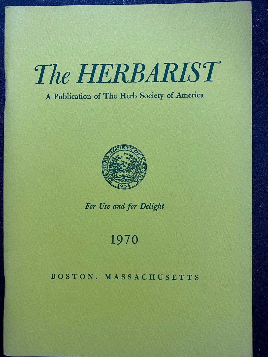The Herbarist - Publication of the Herb Society of America - 1970 No 36 ...