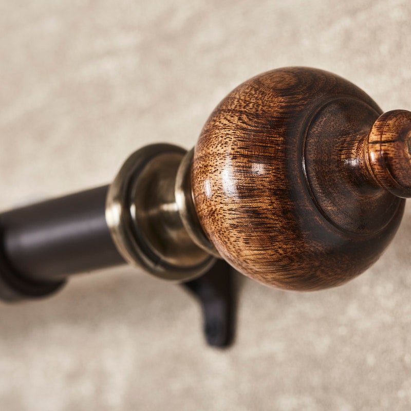 Wooden Curtain Rod - Etsy