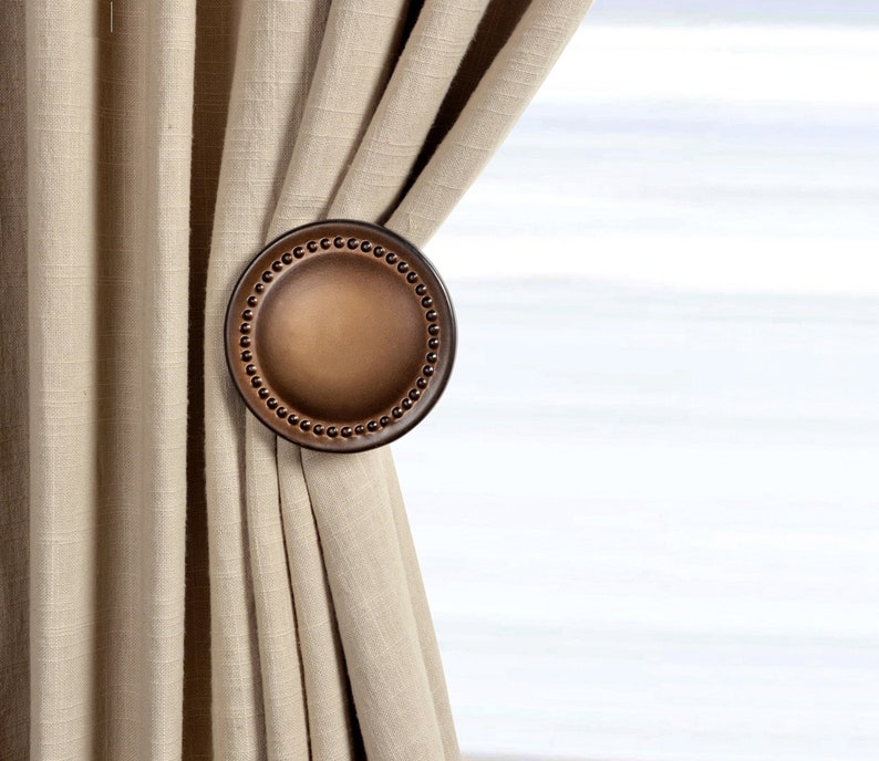 Deco Window Holdback/curtain Tieback set of 2 Spin Medallion - Etsy