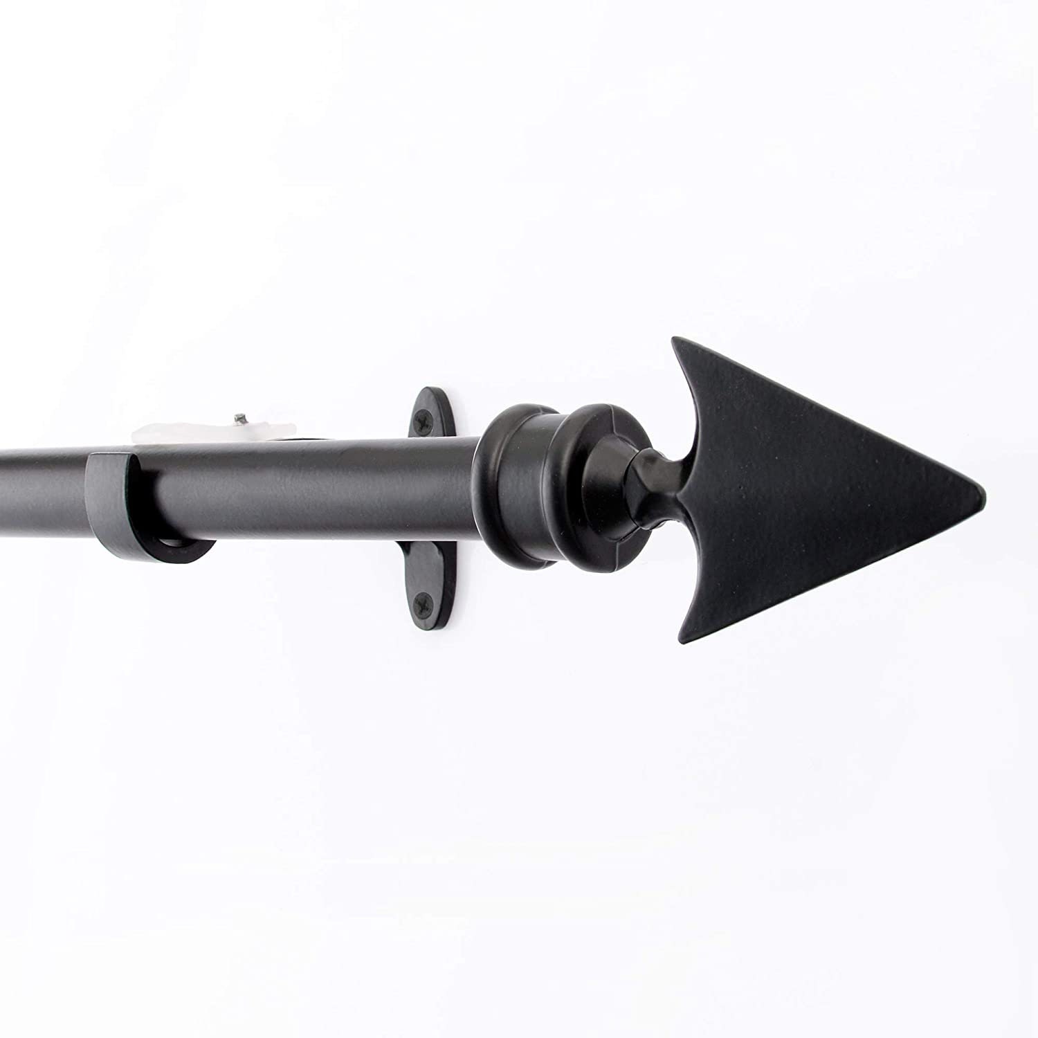 Deco Window Arrow Adjustable Curtain Rod for Windows With Arrow Finials ...