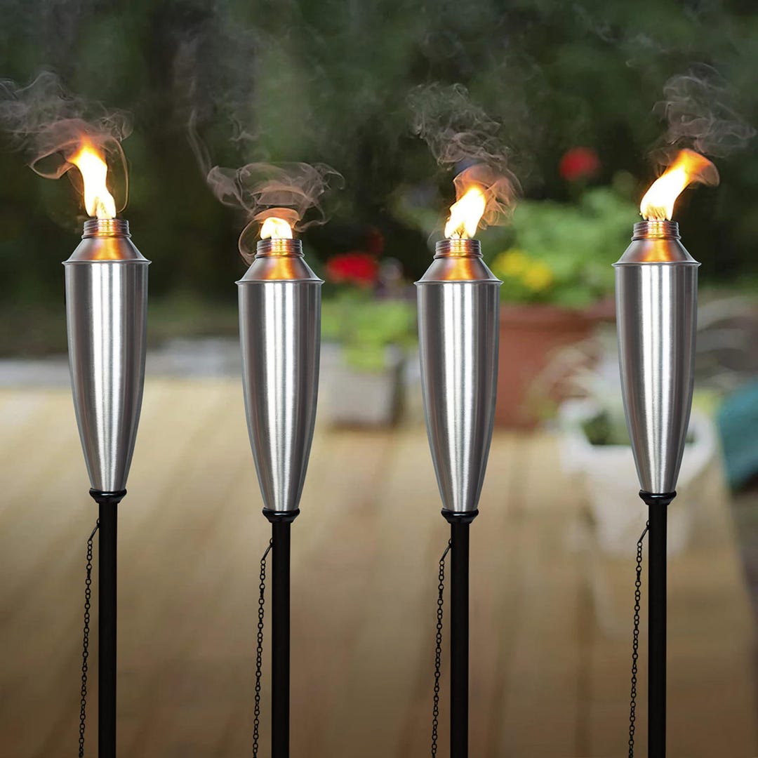Deco Window Complete Window Solution Garden Tiki Torch Set of 4 60inch ...