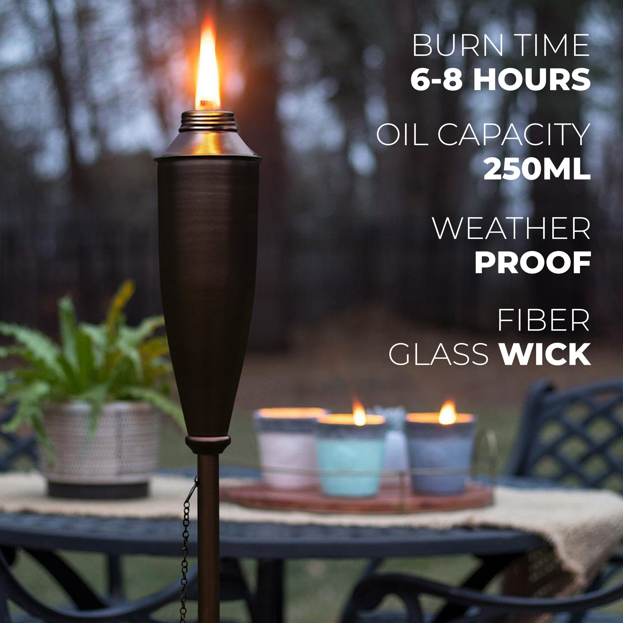Metal Tiki Torches