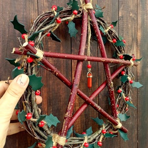 Pentacle of Protection, Door Wreath, Witch Wreath, Decor Wiccan ...