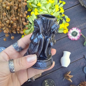 Candle Holder in the Shape of a Triple Moon Goddess , Triple Triad ...