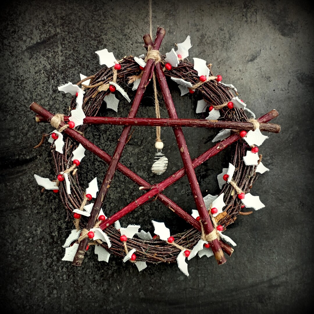 Pentacle of Protection, Door Wreath, Witch Wreath, Decor Wiccan ...