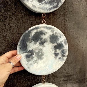 Hanging Moon Phase Decor Hand Painted for Pagan Wiccan Altar - Etsy