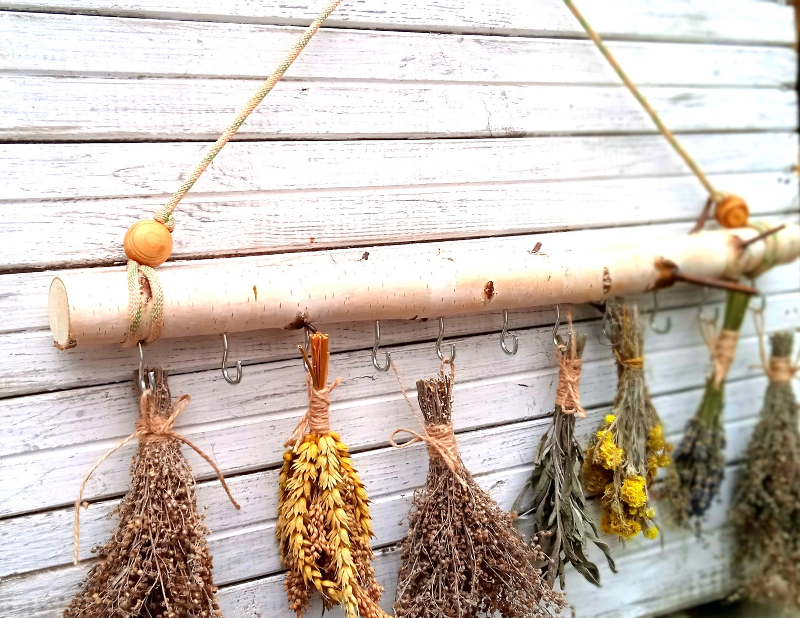 Rustic Birch Branch Herb Drying Rack Made From Birch - Etsy