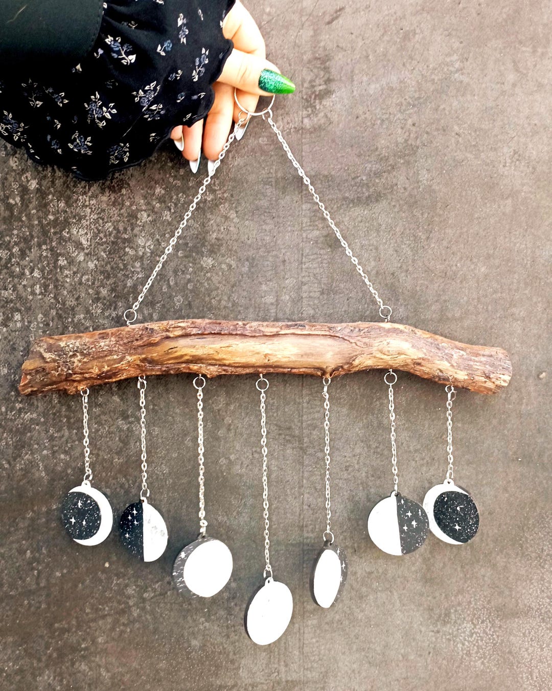 Moon Phases,handmade Wall Hanging,moon Decor,blue Wall Art - Etsy