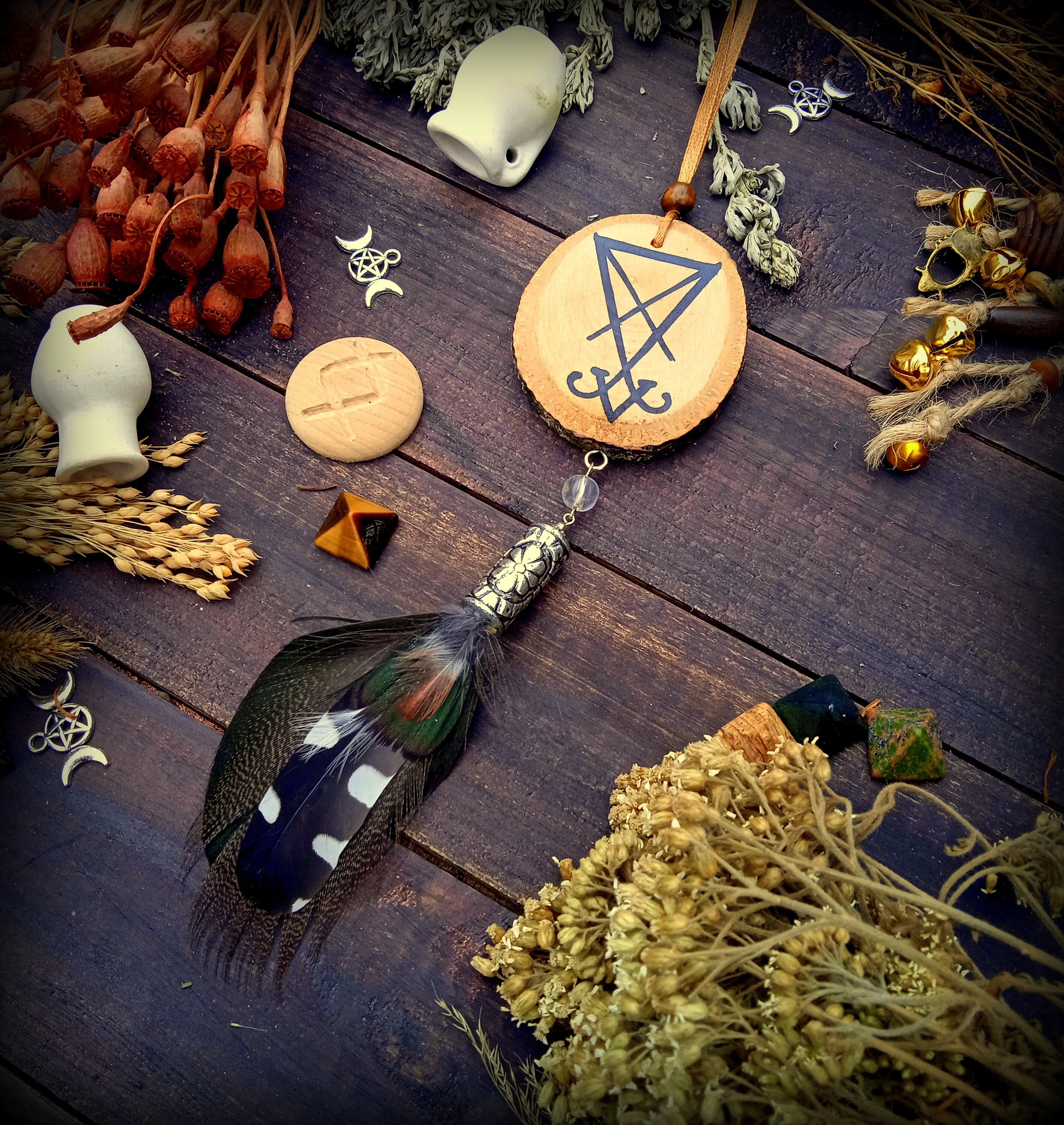 Symbol of Lucifer, Sigil of Lucifer Hanging, Gift Occult Hanging ...