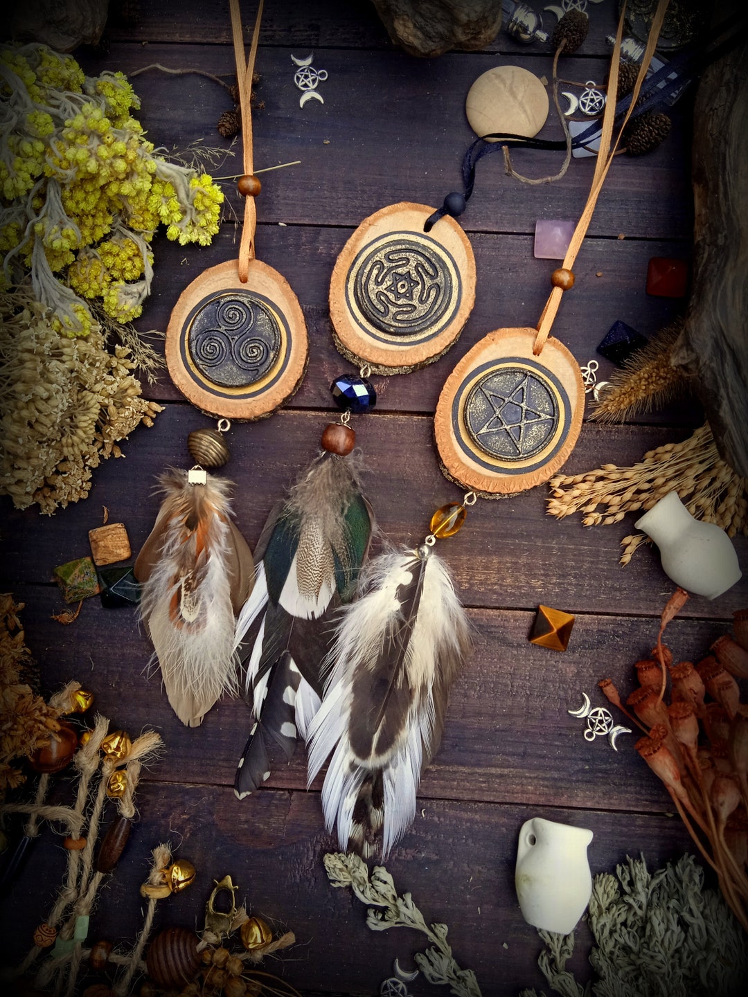 Hanging Decorations Hekate Symbol, Handmade Altar Decor , Hecate ...