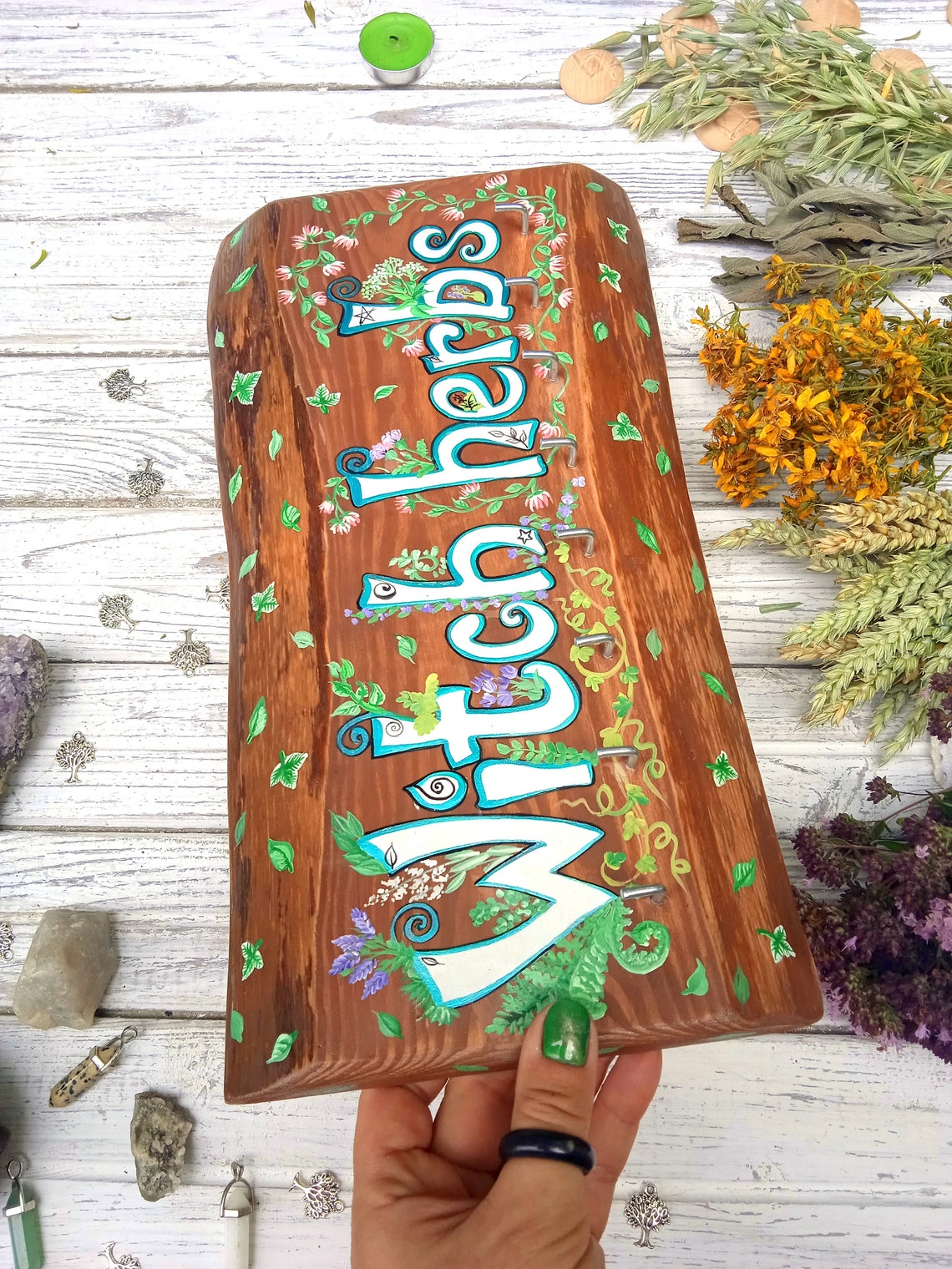 Herb Drying Rack Handmade Hand Drawn Witch Home Decor Dried - Etsy