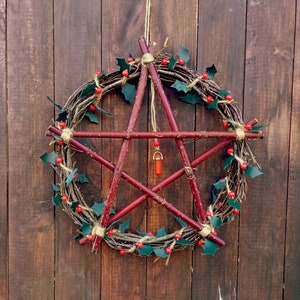 Pentacle of Protection, Door Wreath, Witch Wreath, Decor Wiccan ...