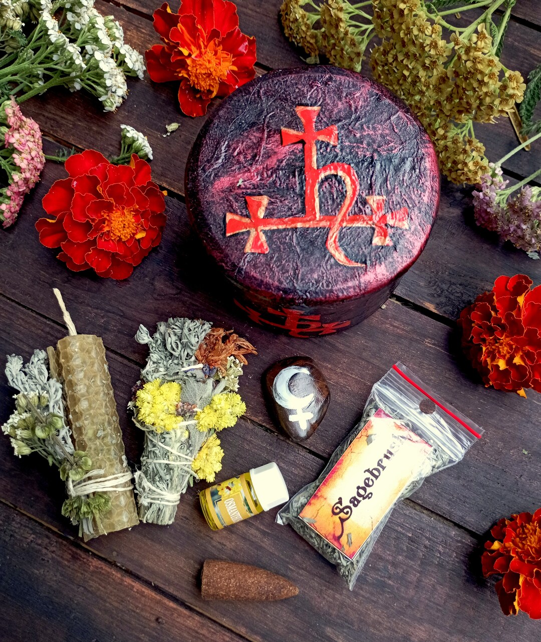 Lilith's Blessing Set, for Witch, Energy Cleansing of the House, Herbal ...