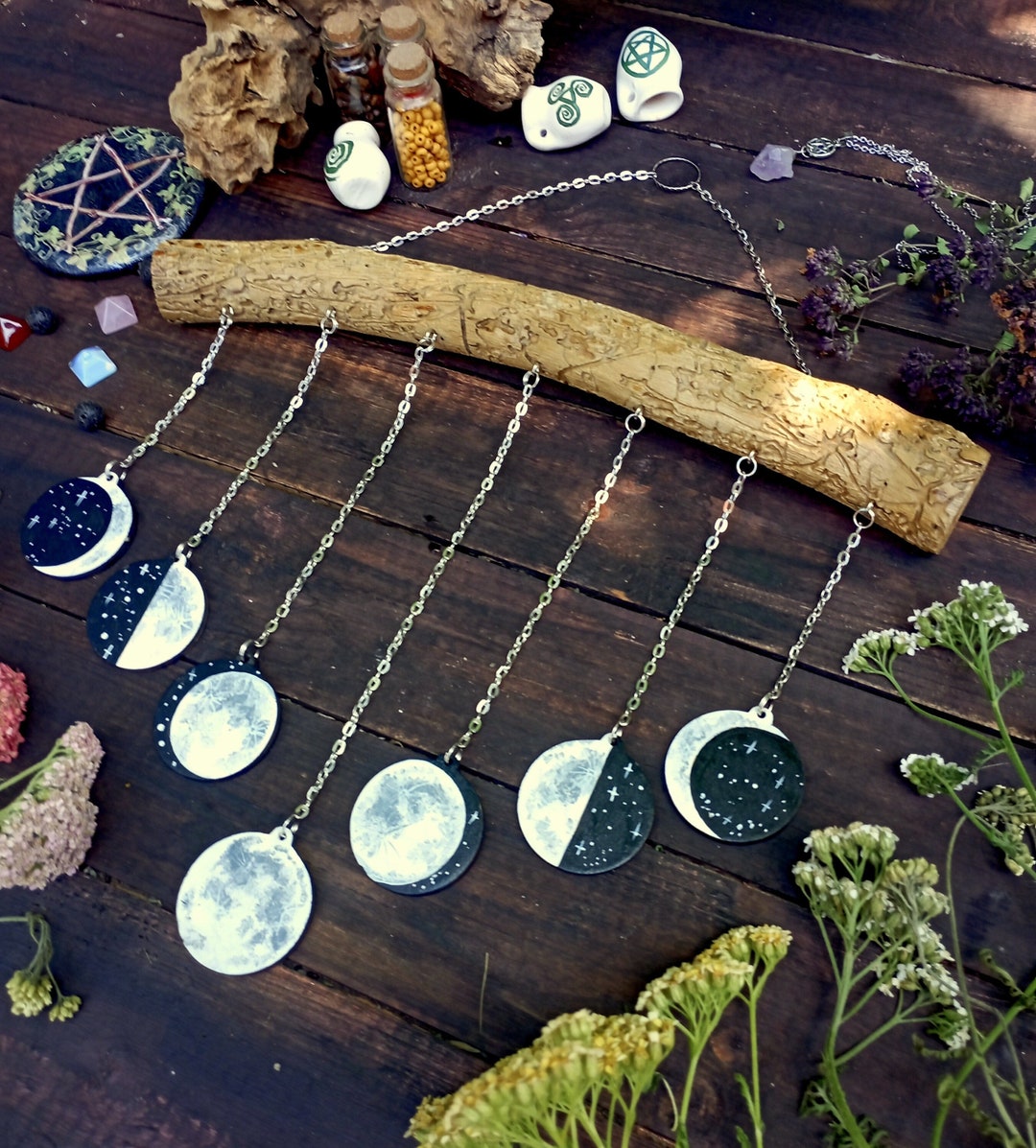 Moon Phases,handmade Wall Hanging,moon Decor - Etsy
