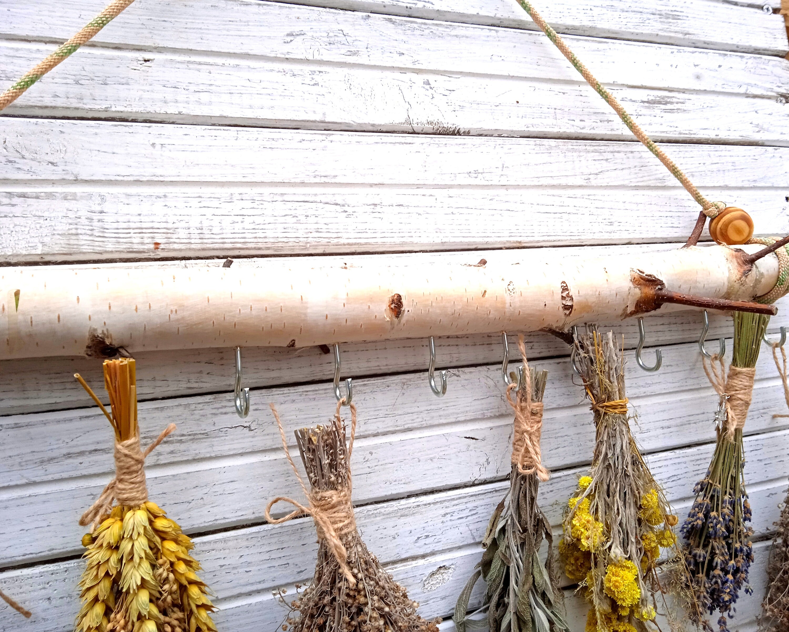 Rustic Birch Branch Herb Drying Rack Made From Birch - Etsy