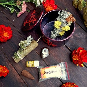Lilith's Blessing Set, for Witch, Energy Cleansing of the House, Herbal ...