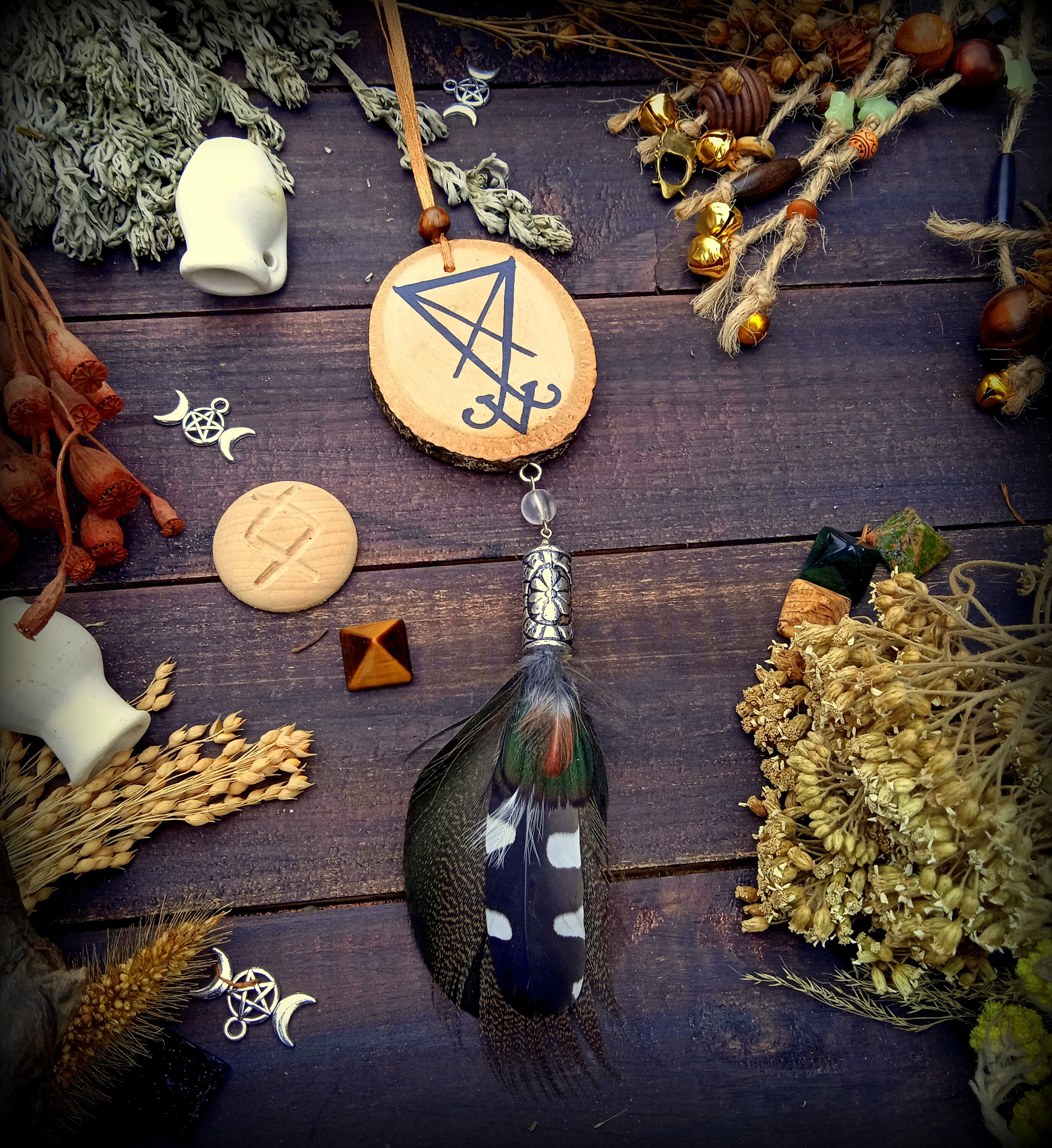 Symbol of Lucifer, Sigil of Lucifer Hanging, Gift Occult Hanging ...