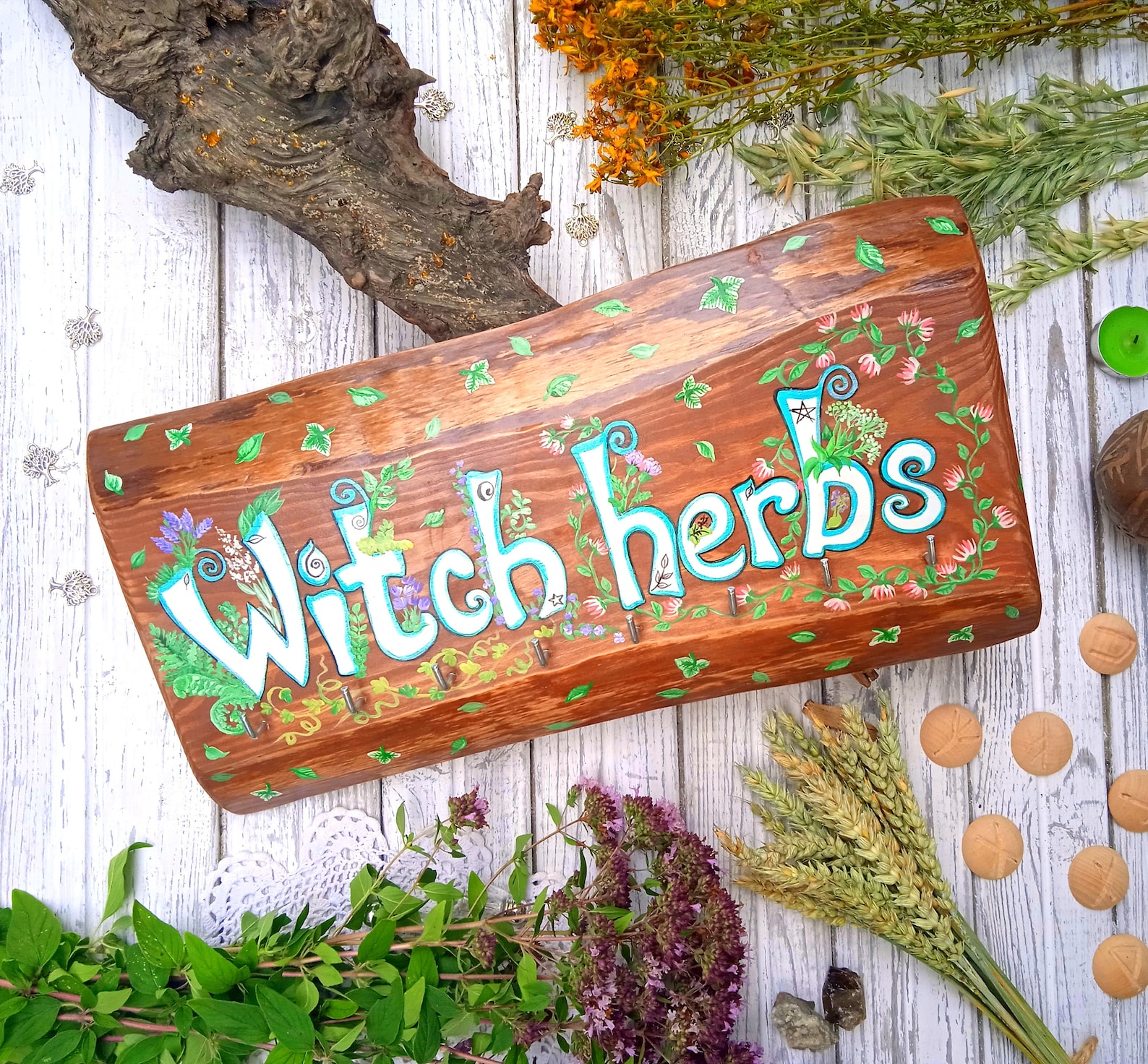 Herb Drying Rack Handmade Hand Drawn Witch Home Decor Dried - Etsy