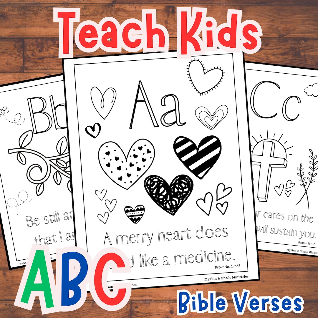 ABC Scripture Blessings With ABC Bible Verse Coloring Fun, Homeschool ...