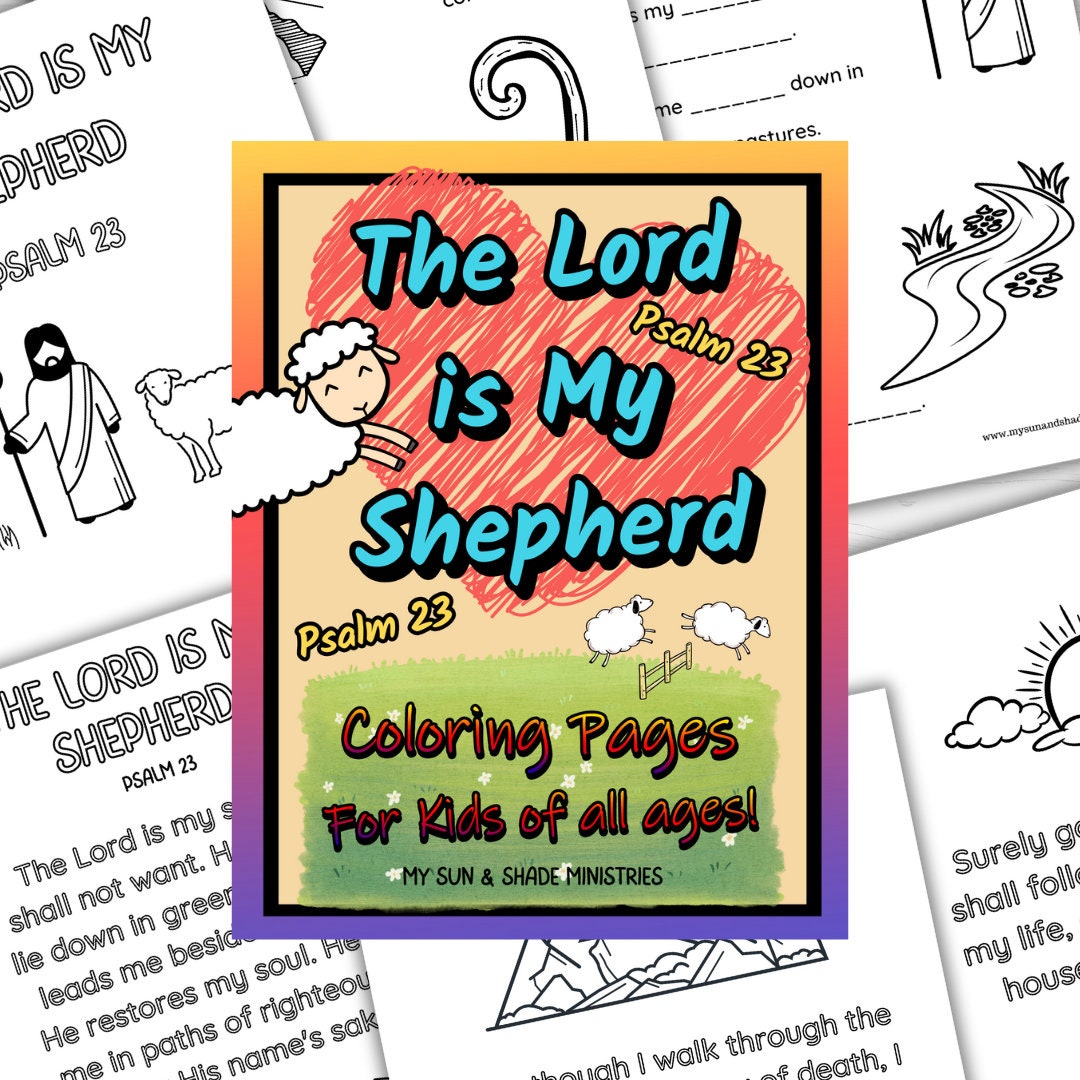 PS 23, BIBLE Fill-in-the-Blank Coloring Sheets, Elementary 5-12 Years ...