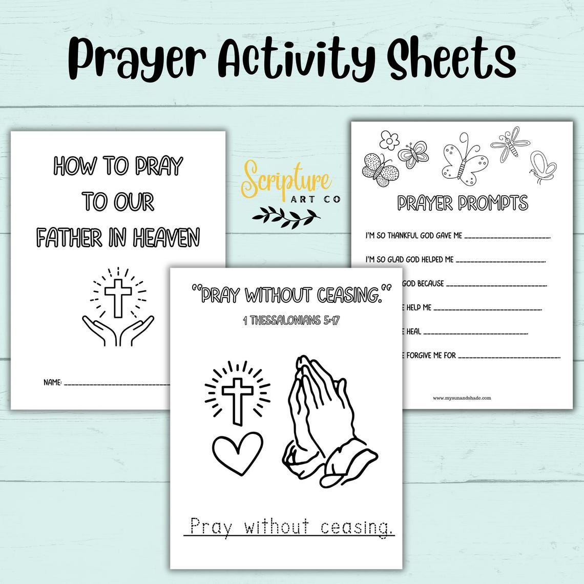 Teach Kids HOW to PRAY, Easy Fun Worksheets on Prayer, Bible Lesson ...
