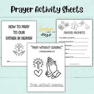 Teach Kids HOW to PRAY, Easy Fun Worksheets on Prayer, Bible Lesson ...