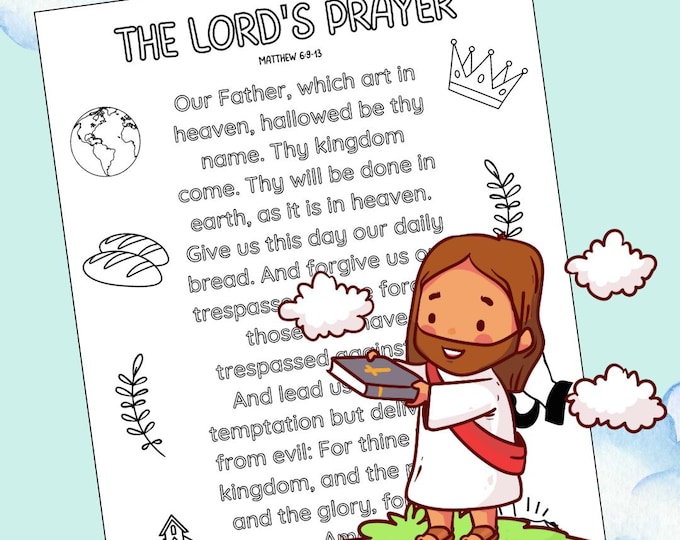 The Lord's Prayer, Bible Printable, Scripture Bible Journaling ...