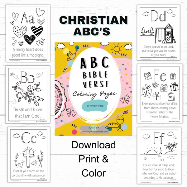 Bible Alphabet Coloring Book - Etsy