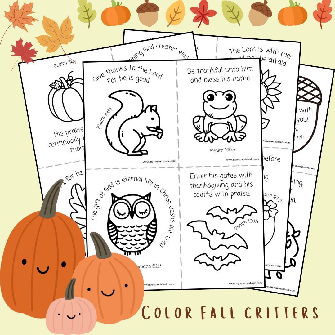 EASY Fall CRAFT Bible Activity: Preschool Kids Cut Out Fall Shapes ...