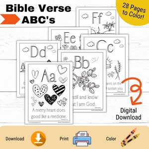 ABC'S with Bible Verses, Bible Alphabet for Kids, ABC Bible Craft ...