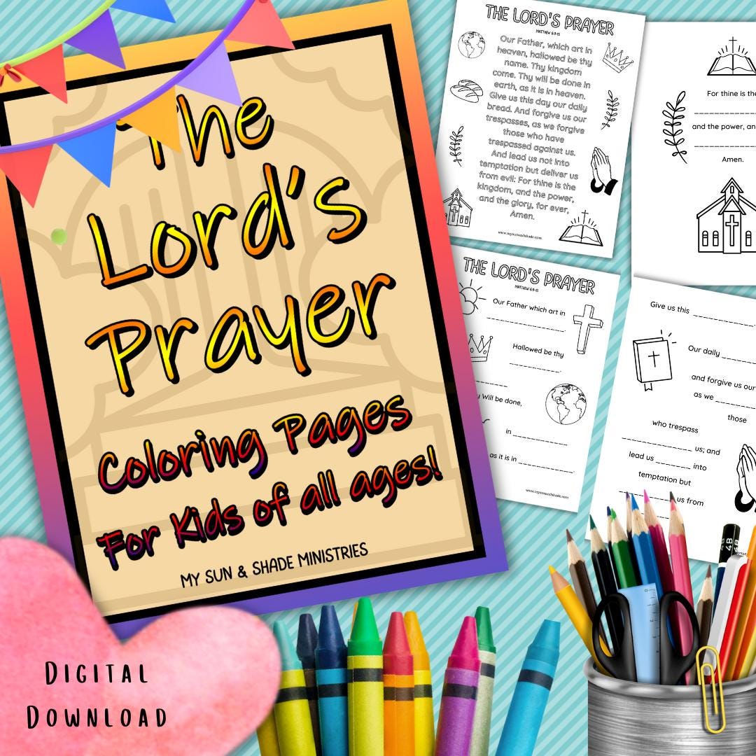 The LORD'S PRAYER Craft Booklet, Kid's Bible Class, Easy Printables ...