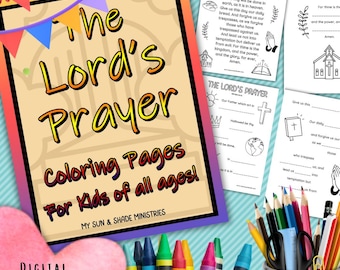 Prayer Cards for Kids|the Lords Prayer Printable|teach Kids to Pray ...