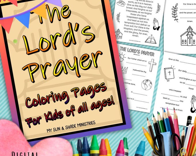 Prayer Cards for Kids|the Lords Prayer Printable|teach Kids to Pray ...