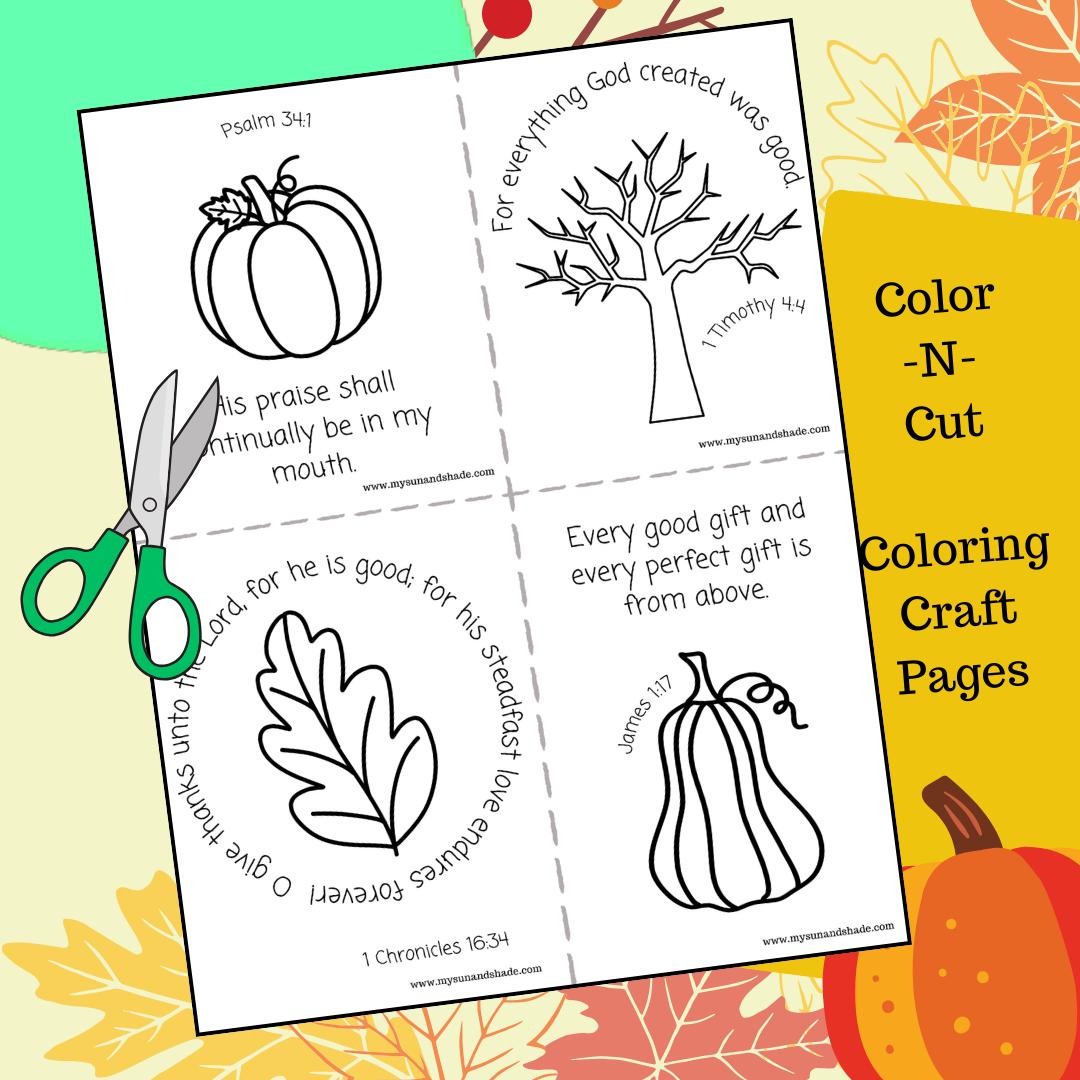EASY Fall CRAFT Bible Activity: Preschool Kids Cut Out Fall Shapes ...