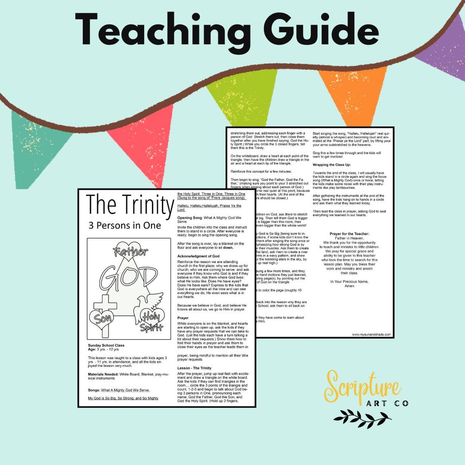 HOLY TRINITY Bible Activity, Pre-k Bible Packet, Sunday School Lesson ...