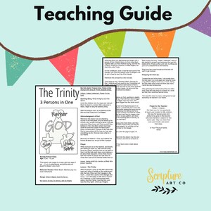 HOLY TRINITY Bible Activity, Pre-k Bible Packet, Sunday School Lesson ...