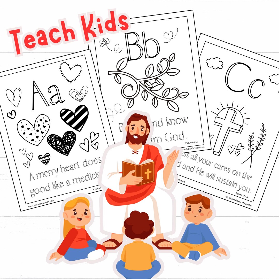 Teach Kids ABC Bible Verses, Alphabet Verse Booklet, Preschool Children ...