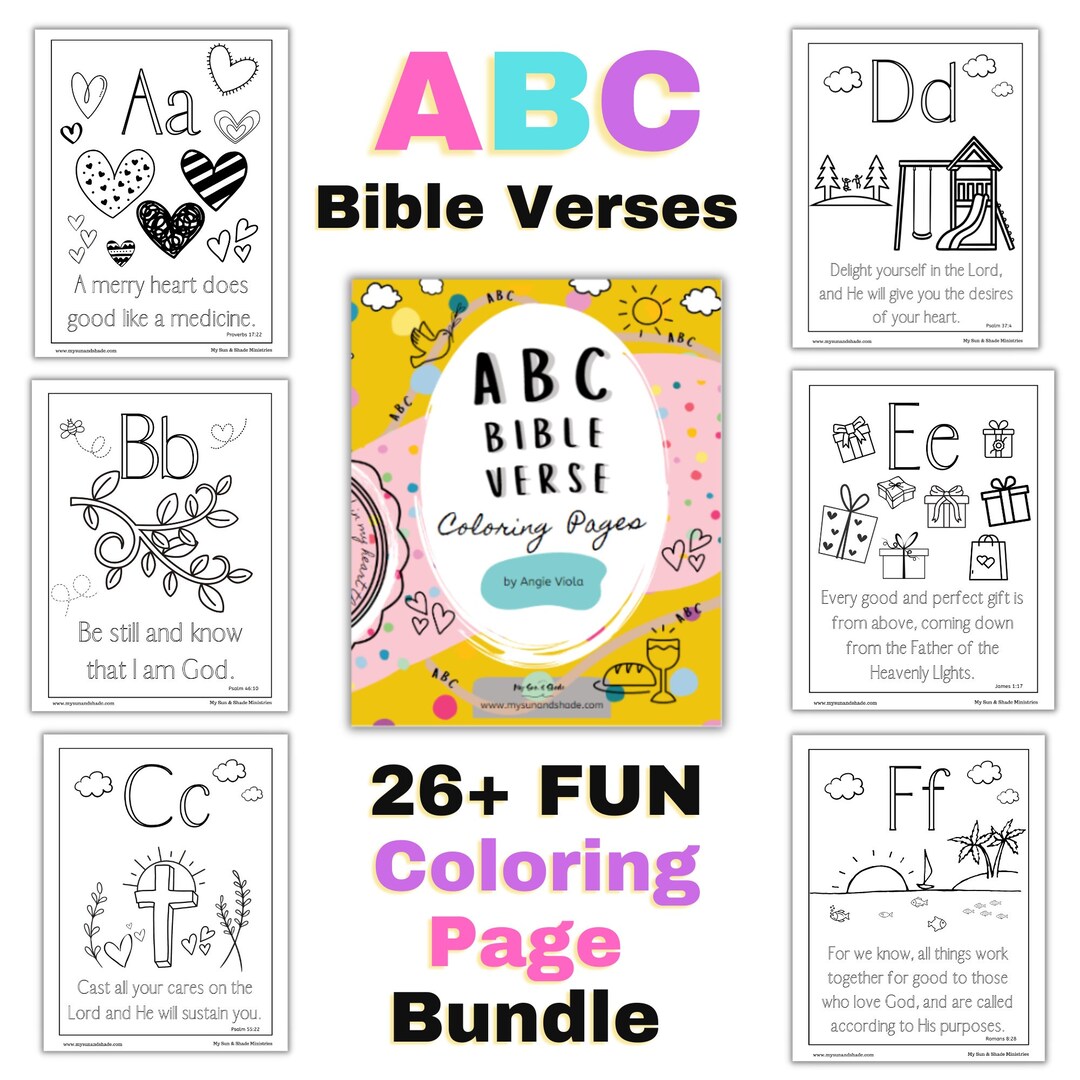 ABC'S with Bible Verses, Bible Alphabet for Kids, ABC Bible Craft ...